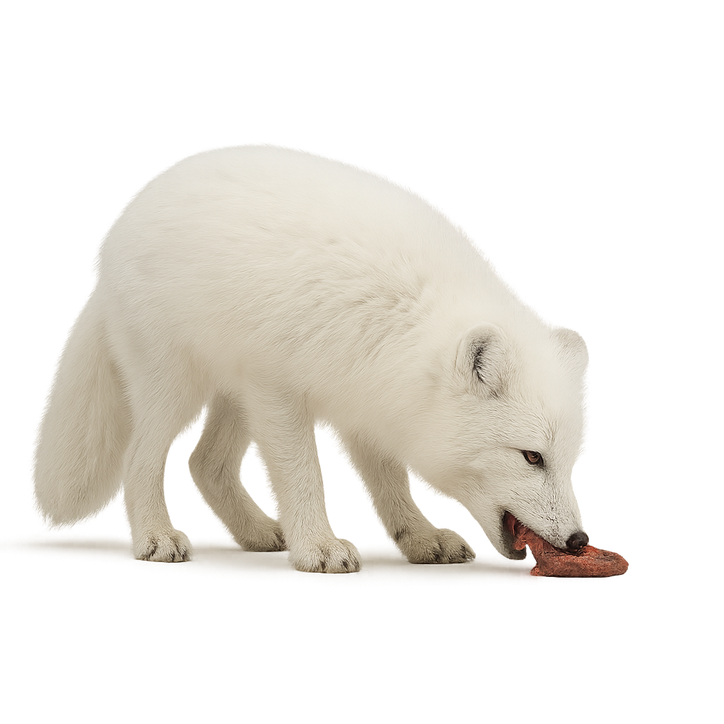 Download Free Arctic fox eating ICON favicon | FreePNGimg