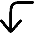 Download Left Bottom Side Turn Arrow Outline ICON free | FreePNGimg