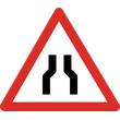Download Narrow Road Ahead Sign ICON free | FreePNGImg