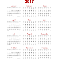 2017 Calendar Picture Transparent HQ PNG Download | FreePNGimg