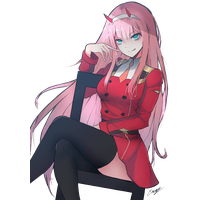 Fanart Zero Two PNG File HD Transparent HQ PNG Download | FreePNGImg