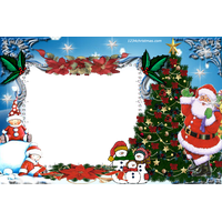 Frame Christmas Santa Download Free Image Transparent HQ PNG Download ...