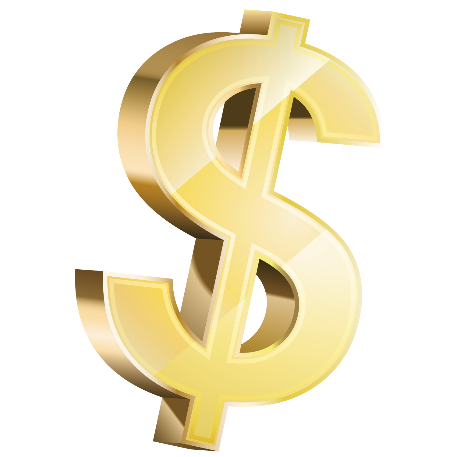 Download Three Dimensional Symbol Dollar Sign Currency Coin Bank HQ PNG