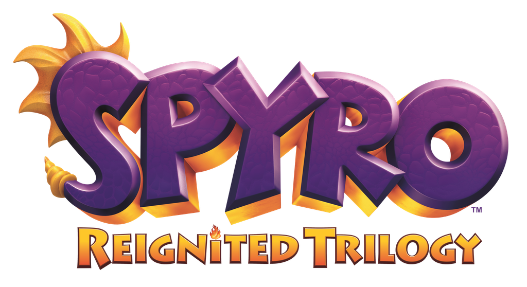 Purple Text Trilogy Reignited One Spyro Logo Transparent HQ PNG