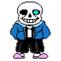 Art Sans Undertale Character Fictional Pixel Transparent HQ PNG ...
